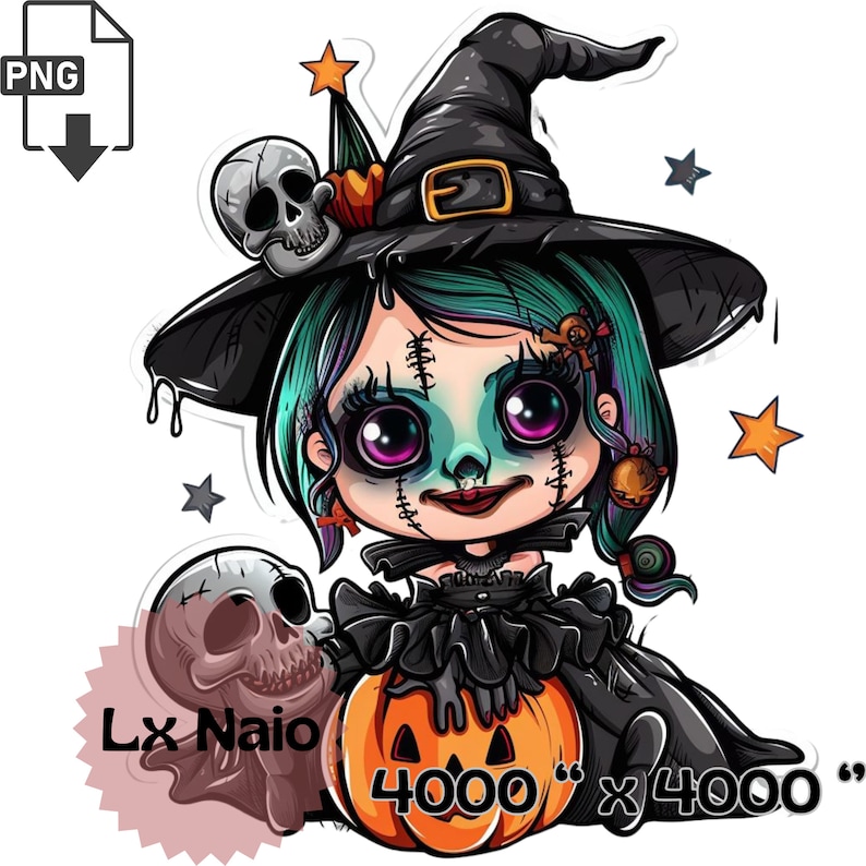 Little Halloween Witch, Digital File for Creating Multiple Projects ...