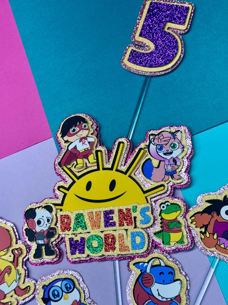 Custom Kids Birthday Cake Topper: Ryan's World Theme - Etsy