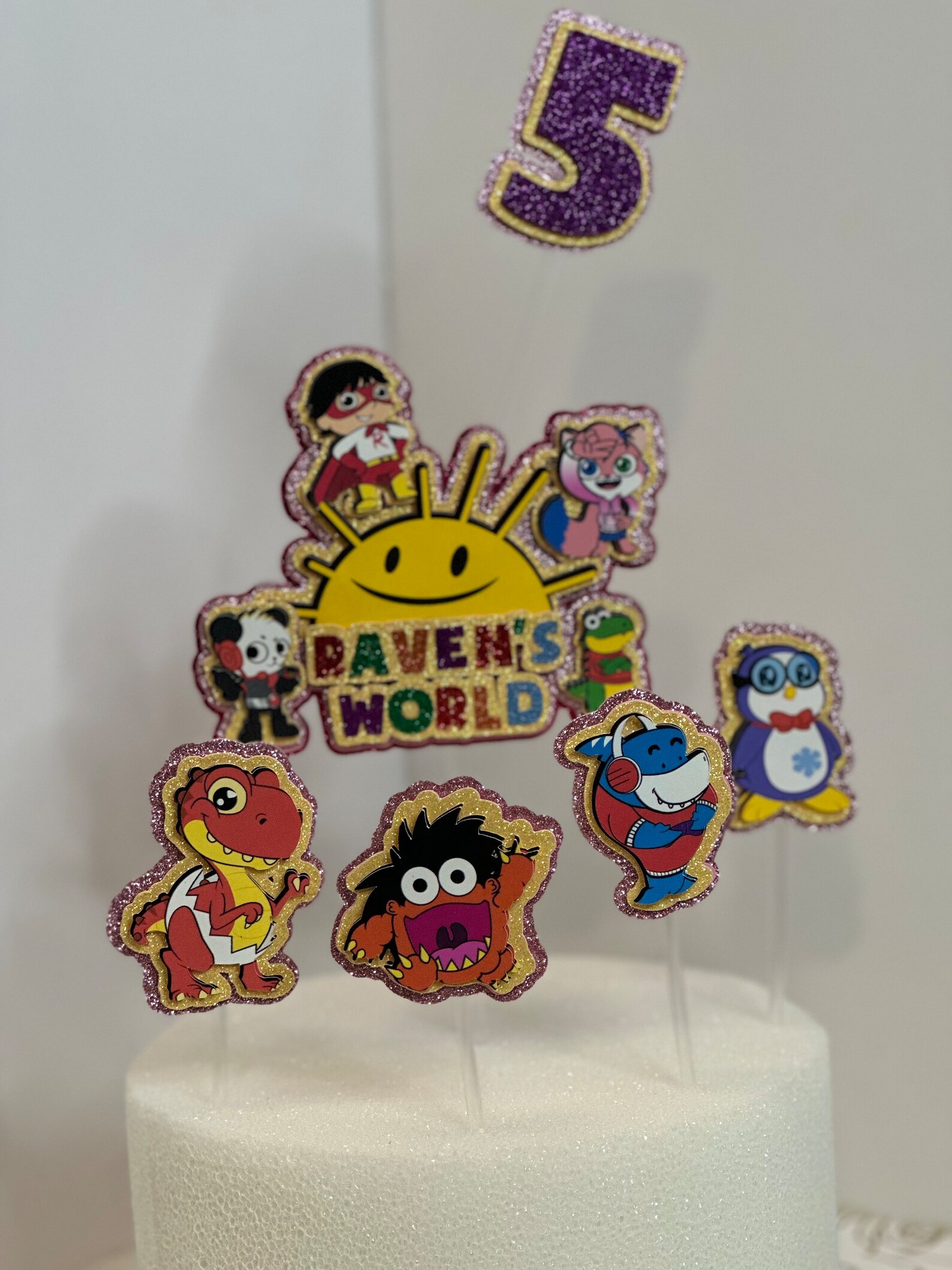Custom Kids Birthday Cake Topper: Ryan's World Theme - Etsy