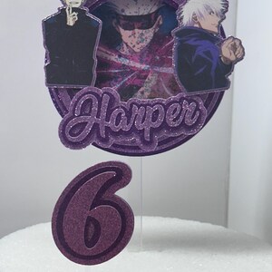 Satoru Gojo Anime Cake Topper: Custom Birthday Party Decor - Etsy