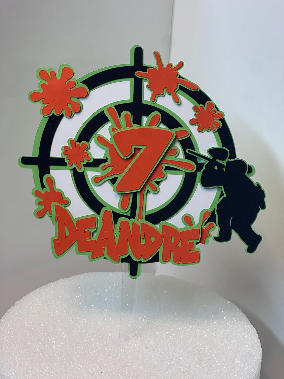 Paintball Cake Topper Birthday, Custom Name Topper, Personalized Cake ...
