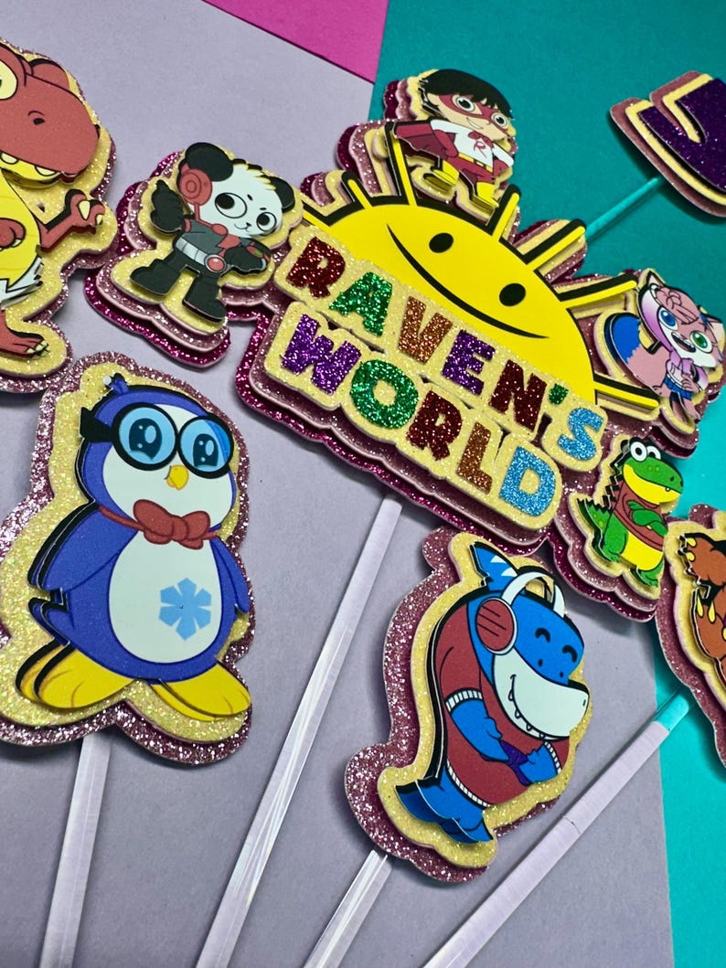 Custom Kids Birthday Cake Topper: Ryan's World Theme - Etsy