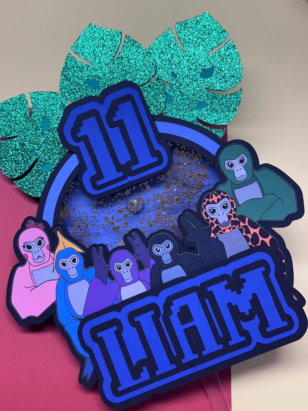 Custom Birthday Cake Topper: Layered Cardstock, Personalized Design - Etsy