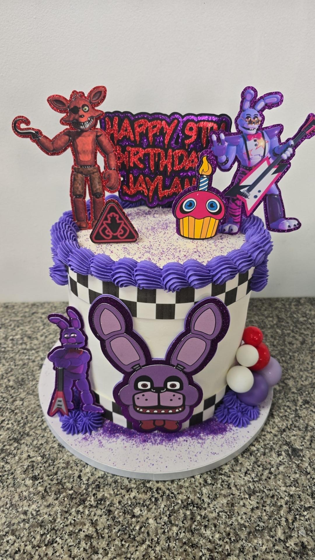 FNAF Cake, Bonnie Cake Topper, FNAF Birthday Cake, Security Breach ...