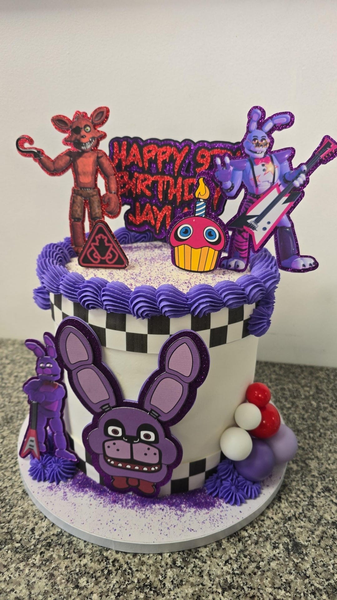 FNAF Cake, Bonnie Cake Topper, FNAF Birthday Cake, Security Breach ...