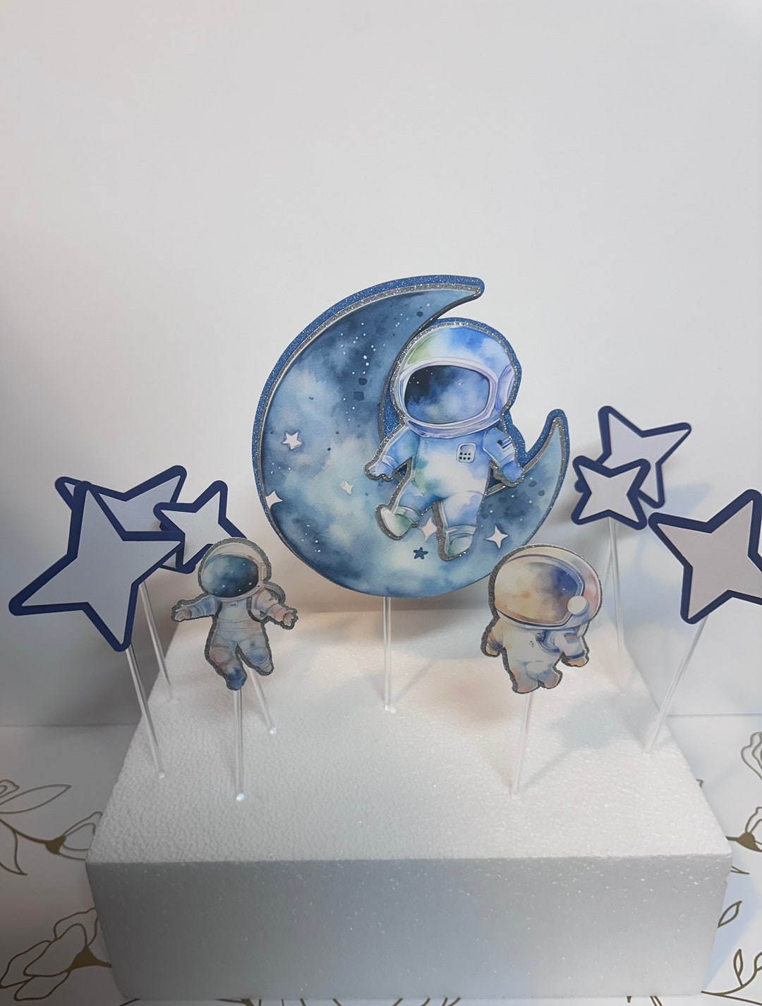 Astronaut Cake Topper: Glitter Space Baby Shower, 1st Birthday - Etsy