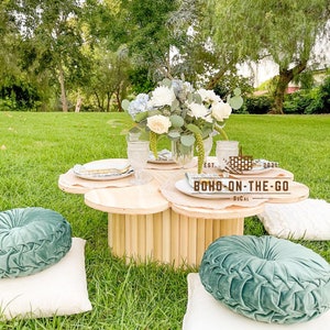 Daisy Table, Coffee Table, Wood Table, Low Table, Daisy Picnic Table ...