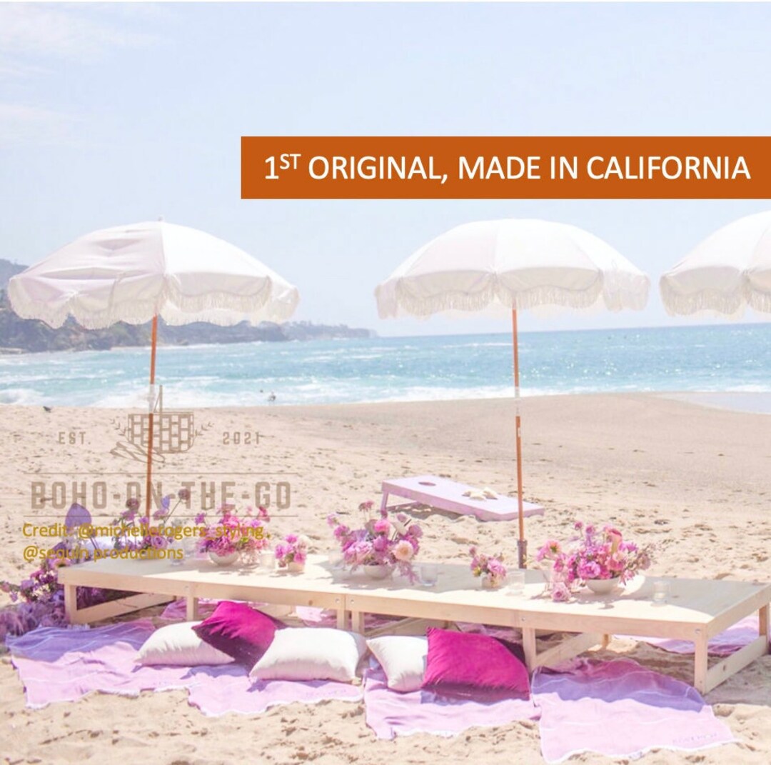 Folding Low Wood Boho Picnic Table With Foldable Legs, Folded Table ...