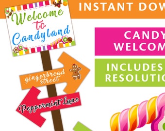 Candyland Directional Sign - Etsy