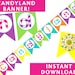 PRINTABLE Candyland Welcome Sign Plus 4 Directional Signs, Candyland ...