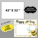 PRINTABLE Bee Theme Photo Frame, White Yellow Bee Photobooth Frame ...