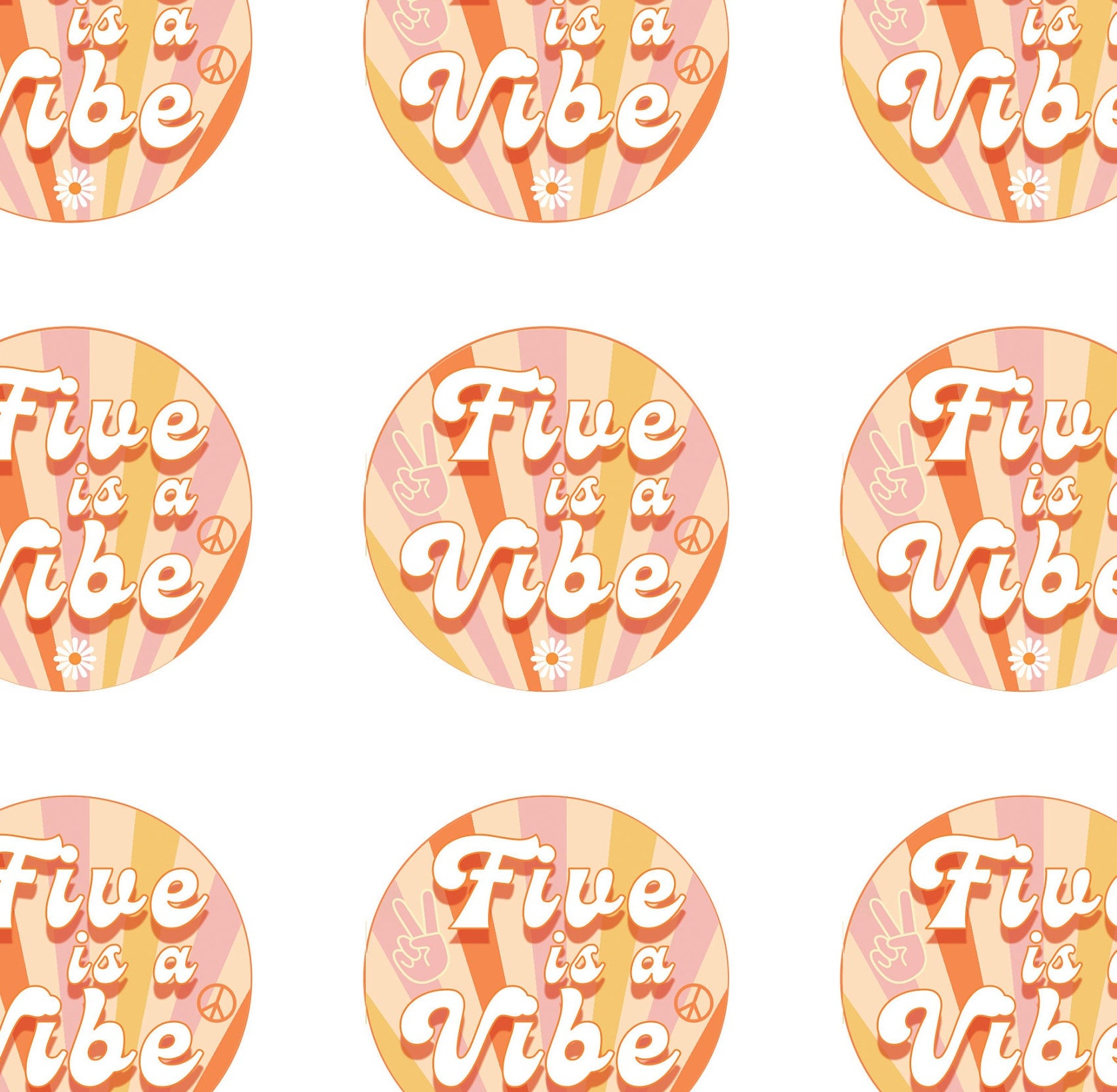 12 Cupcake Toppers - Five is A Vibe Theme! Printable 8.5x11 - Etsy