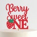 Berry Sweet One Cake Topper, Strawberry Cake Topper, Strawberry ...