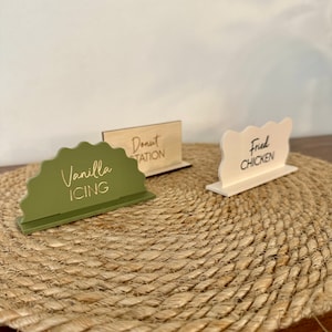 Buffet Food Name Sign, Food Table Tent Card, Food Tag, Cute Buffet Card ...