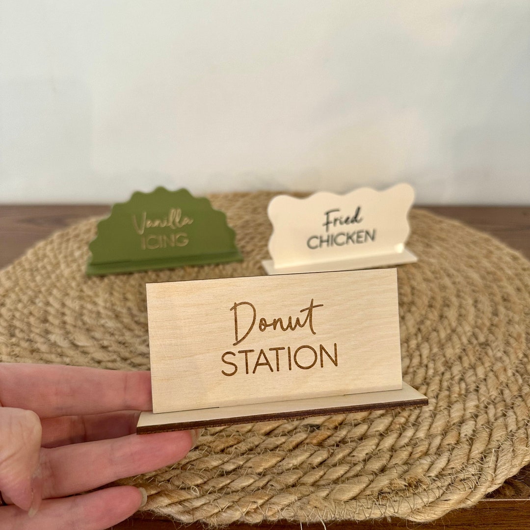 Buffet Food Name Sign, Food Table Tent Card, Food Tag, Cute Buffet Card ...