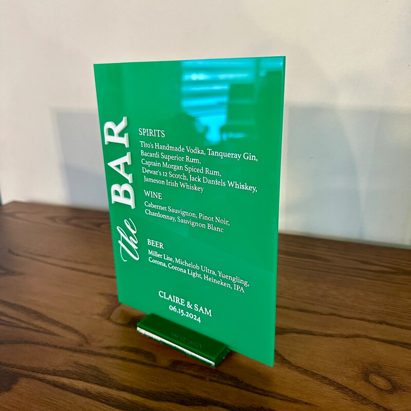 Acrylic Bar Sign - Etsy