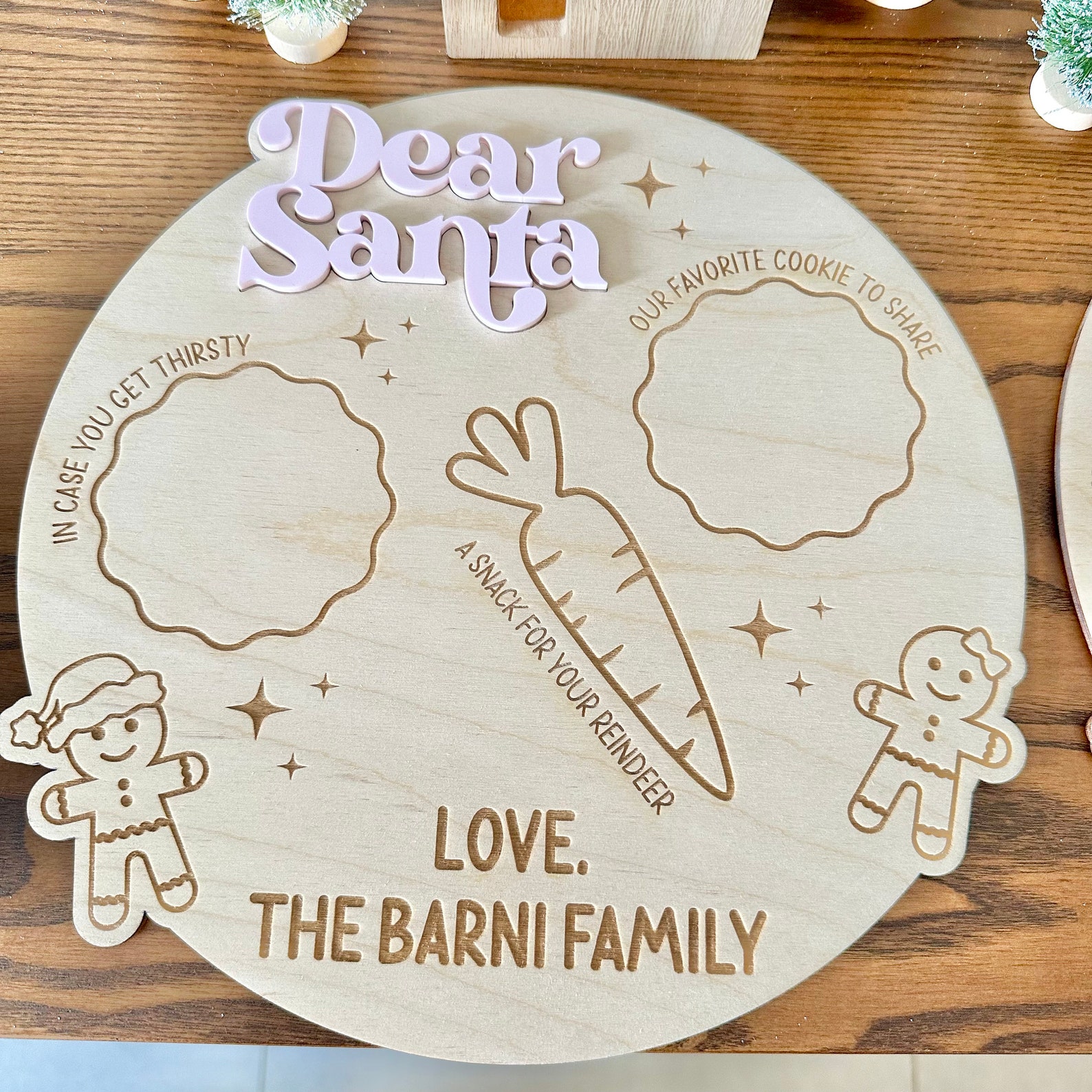 Dear Santa Snack Tray, Milk and Cookies Tray, Christmas Eve Tray, Kid’s ...