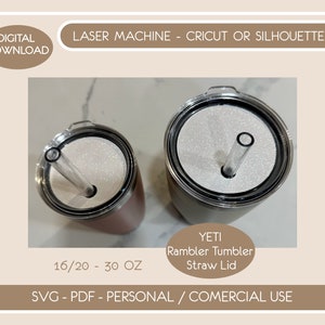 YETI Rambler Tumbler Straw Lid Topper Bundle DIGITAL File SVG , Tumbler ...