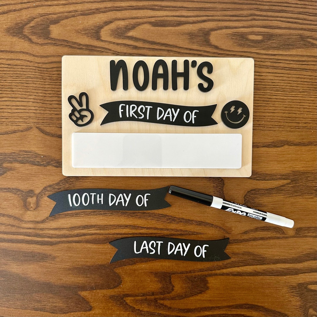 First Day of School Sign Back to School Sign First and Last Day School ...