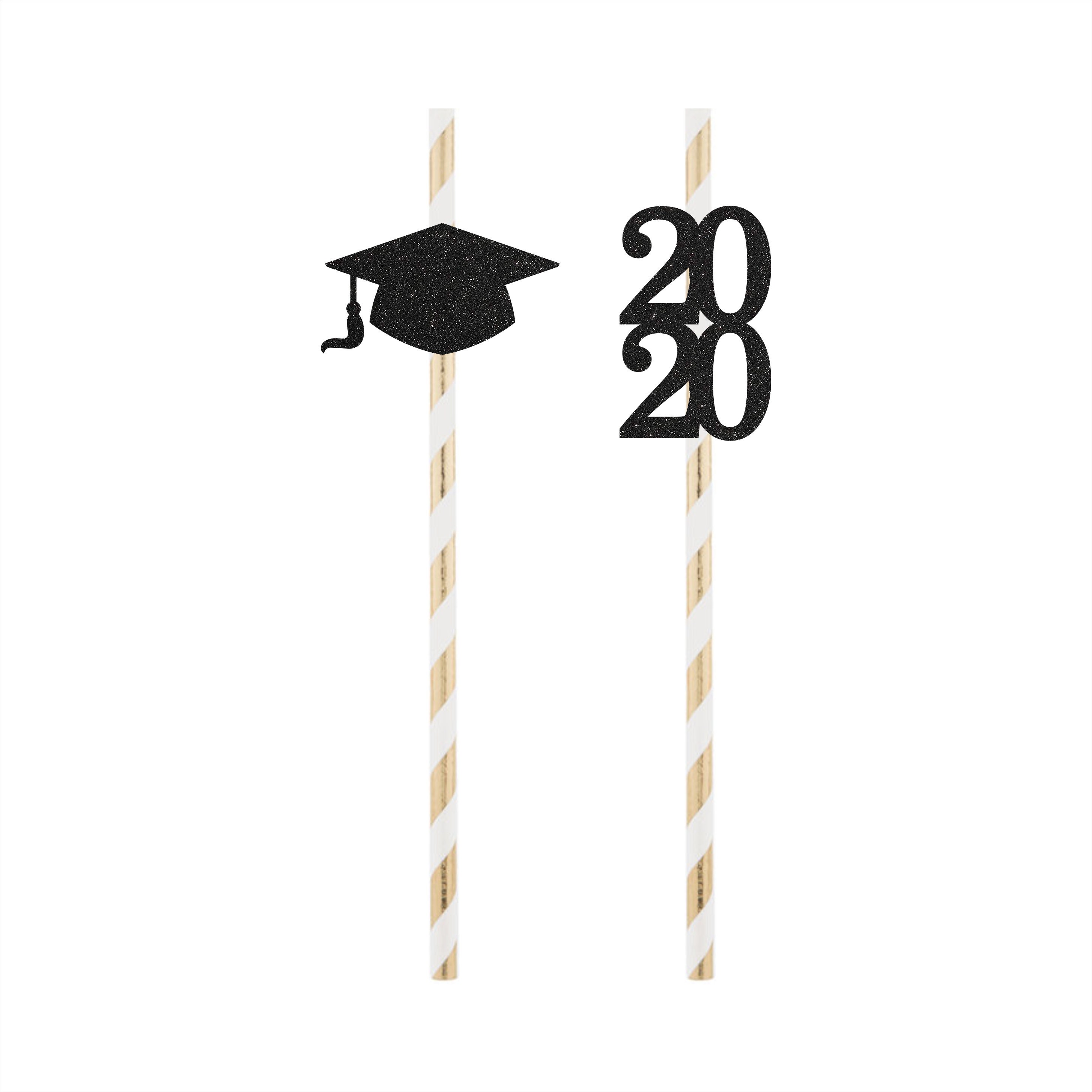 Graduation Paper Straw, Graduation 2020 Straw, College Grad Straw 2020 ...