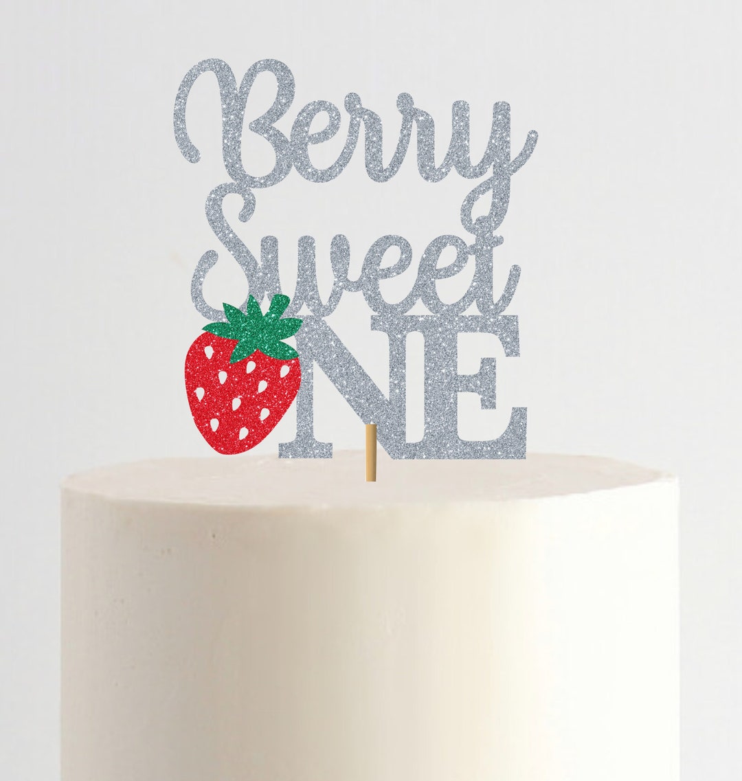 Berry Sweet One Cake Topper, Strawberry Cake Topper, Strawberry ...
