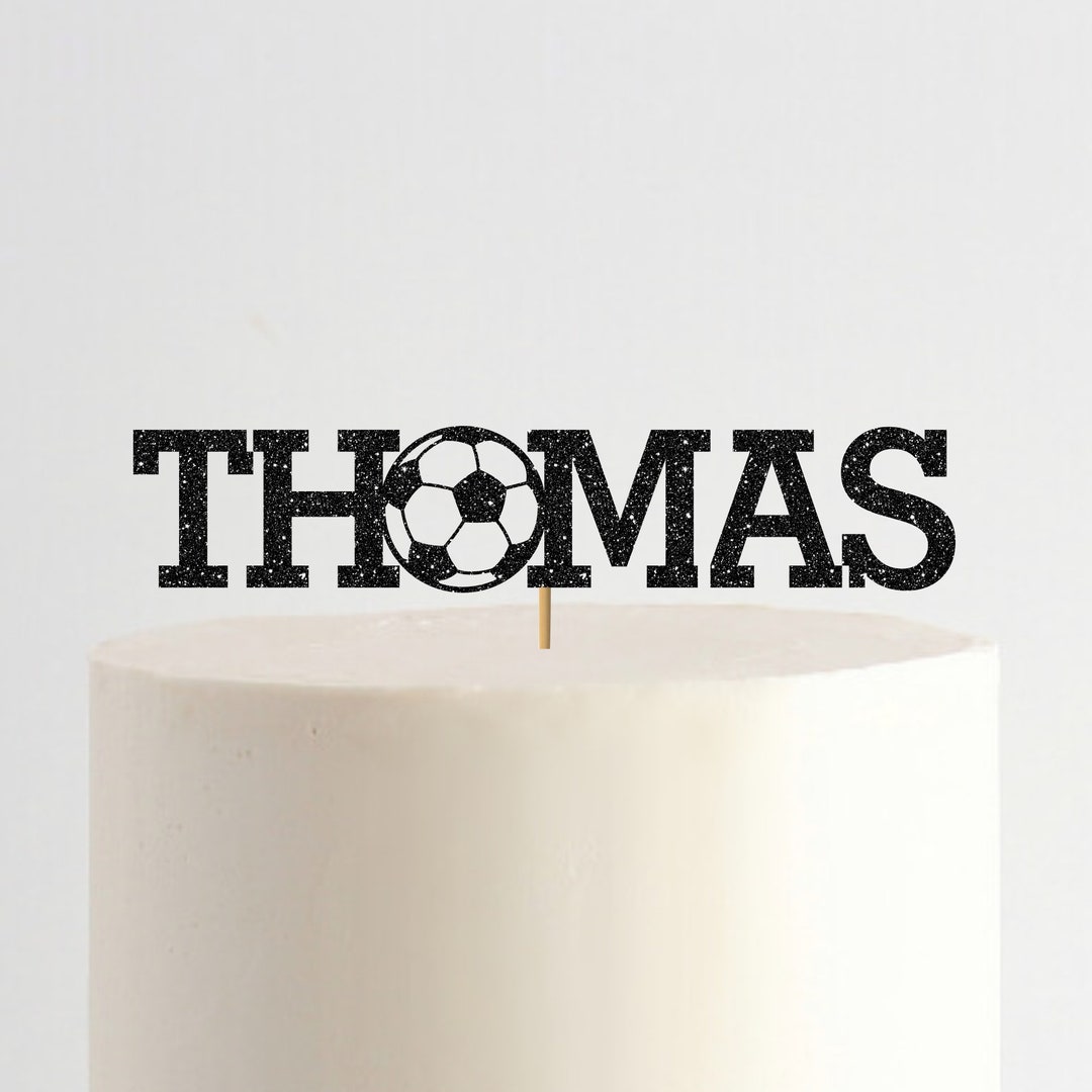 Custom Soccer Player Cake Topper, Soccer Ball One Cake Topper, Soccer ...