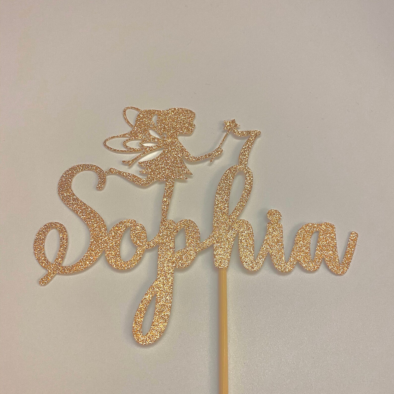 Fairy Cake Topper Fairy Birthday Theme Glitter Cake Topper | Etsy