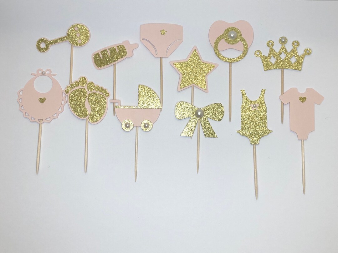 Baby Shower Cupcake Topper or Toothpick for Appetizer, Baby Cupcake ...