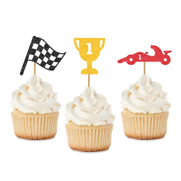 Two Fast Birthday Cupcake Toppers - Etsy
