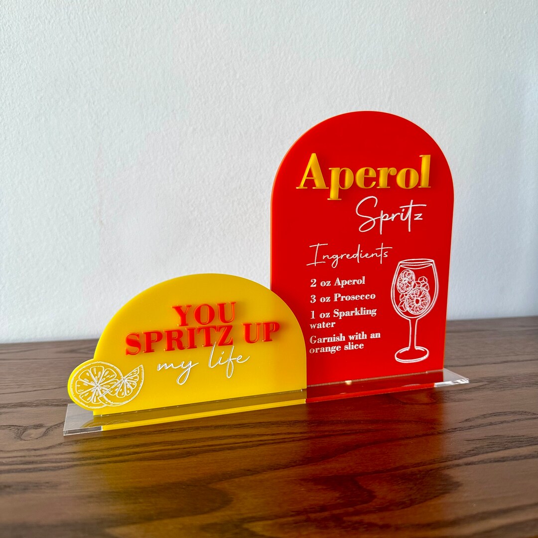 Aperol Spritz Acrylic Sign, Aperol Spritz Bridal Shower, Aperol Spritz ...