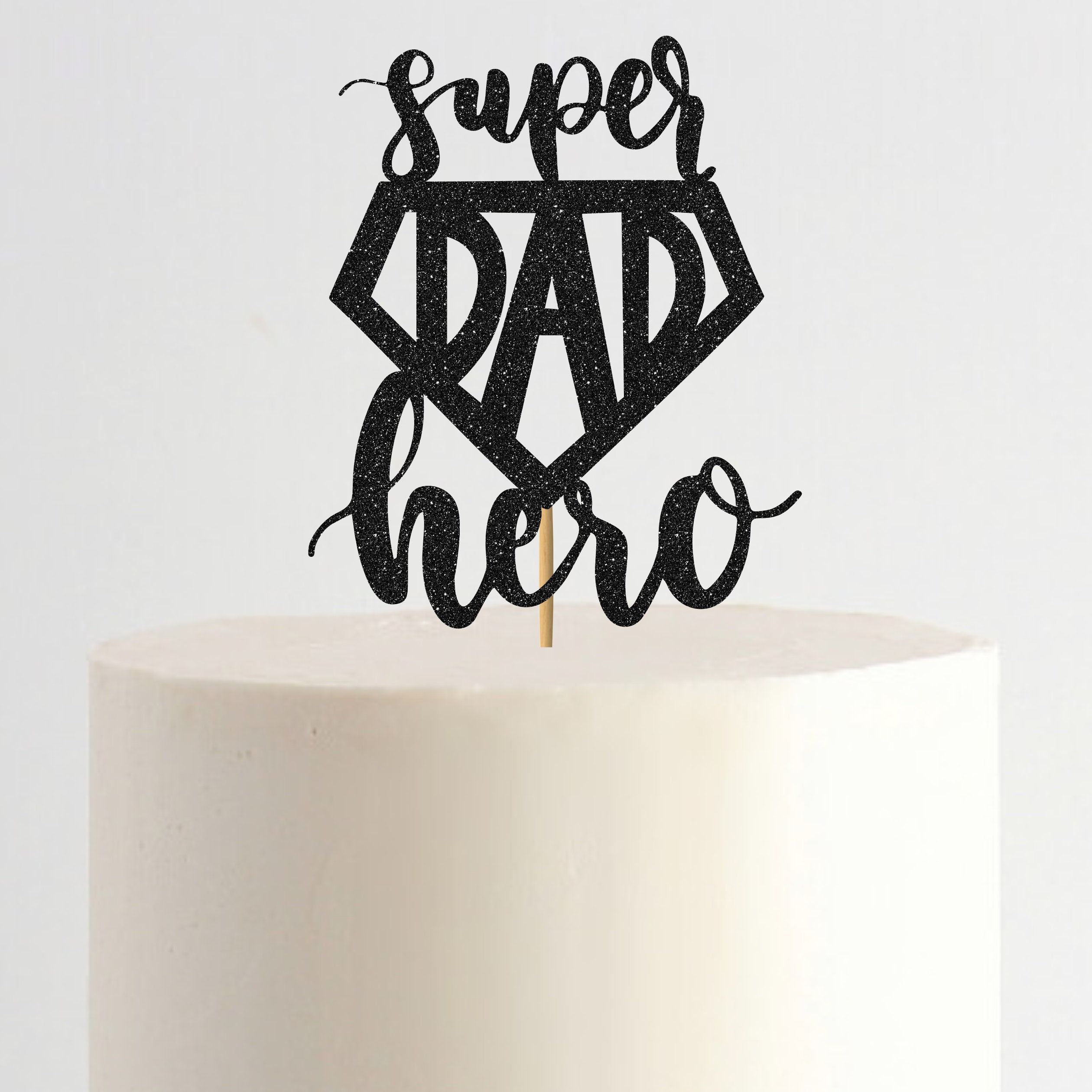 Super Dad Hero Cake Topper or Centerpiece Father's Day - Etsy