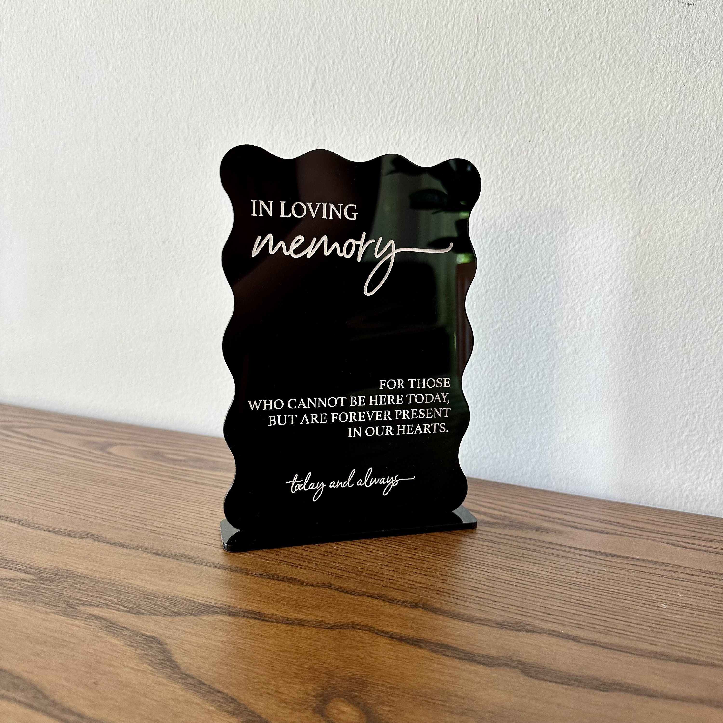 In Loving Memory Acrylic Sign – Wedding Memorial Table Decor ...