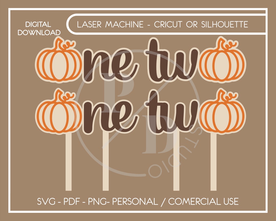 Pumpkin Cake Topper Bundle DIGITAL File SVG PDF, Fall Themed Topper ...