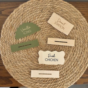 Buffet Food Name Sign, Food Table Tent Card, Food Tag, Cute Buffet Card ...