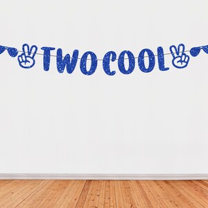 Two Cool Banner, Two Cool Party Decoration, Second Birthday Party, 2nd ...