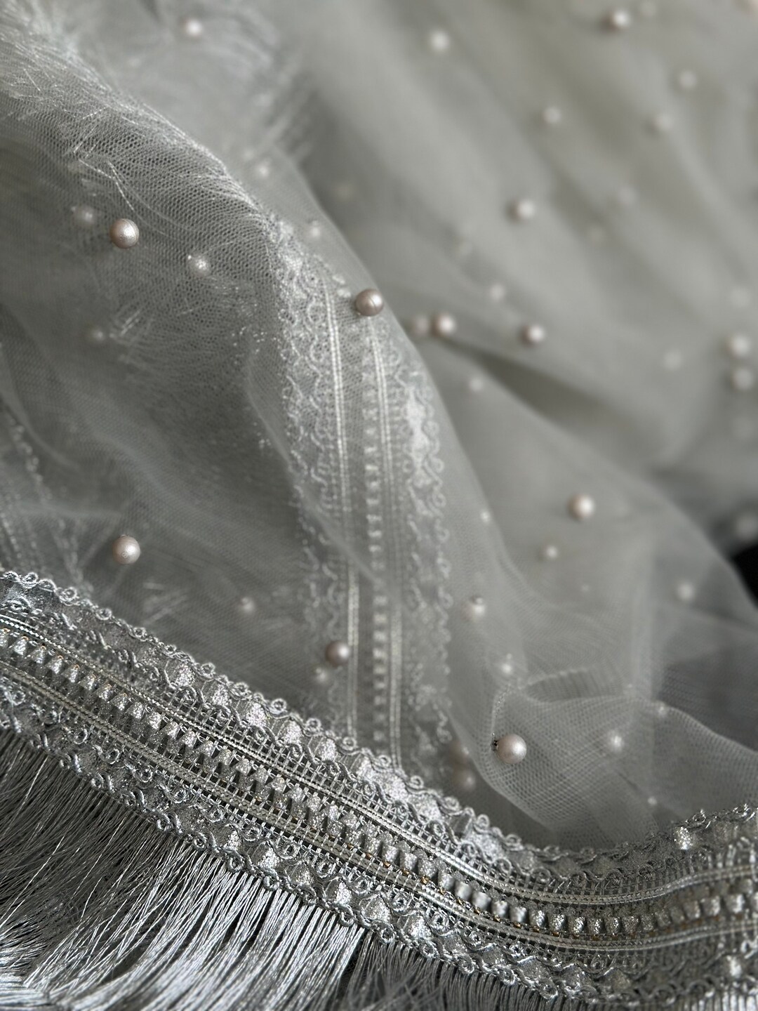 Traditional Pakistani Nikkah / Indian Net Veil / Dupatta / Wedding Veil ...