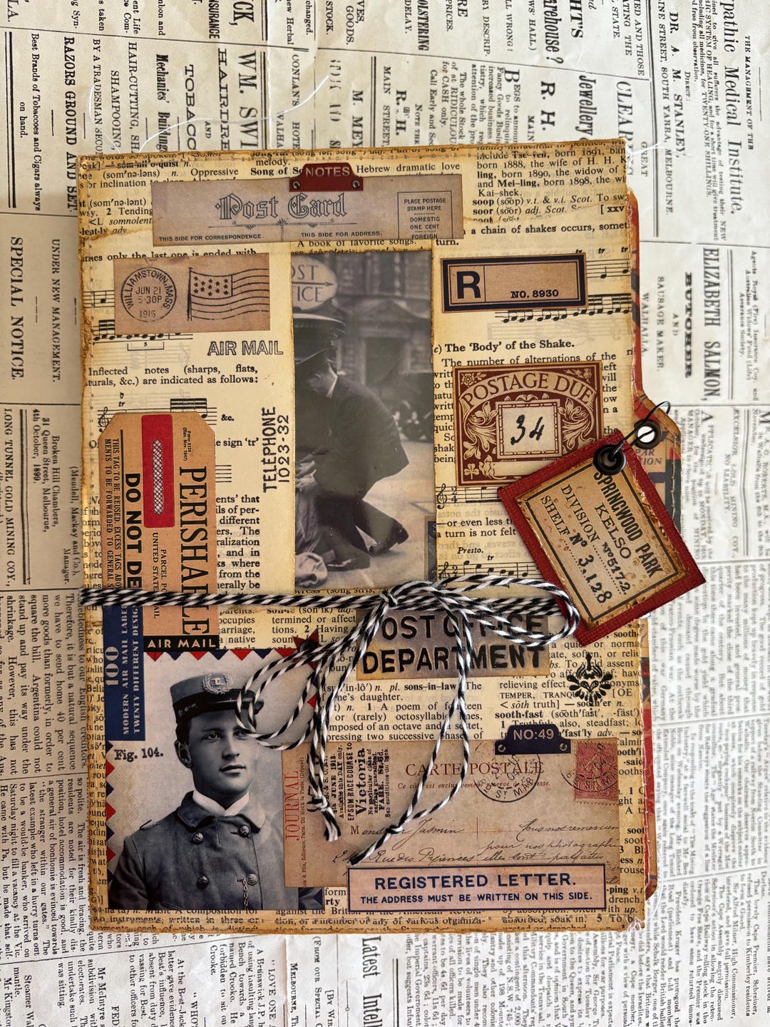 Postal Themed Junk Journal - Etsy