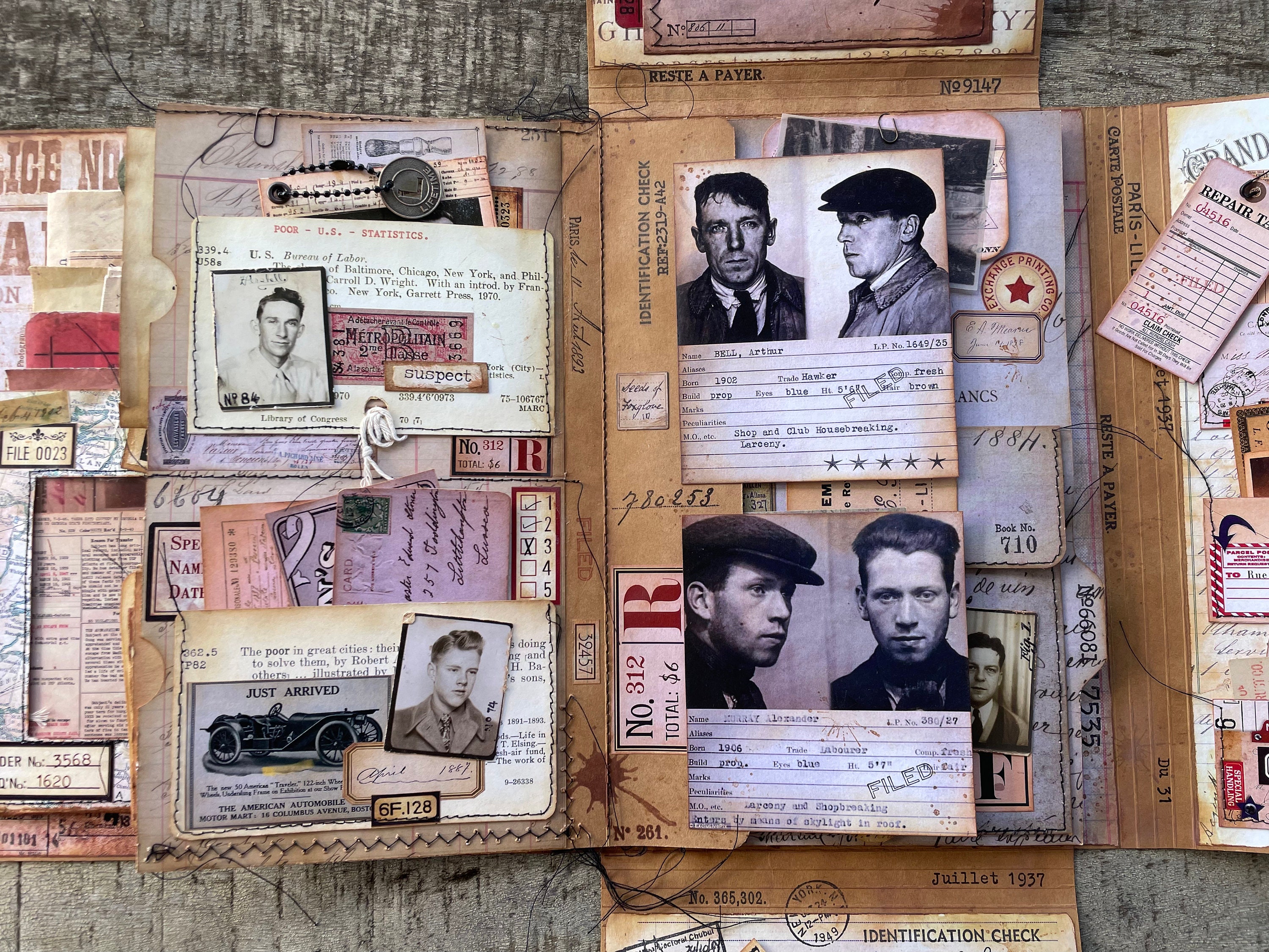 Lapbook / Folio With Criminal / Mug Shot Theme - Etsy