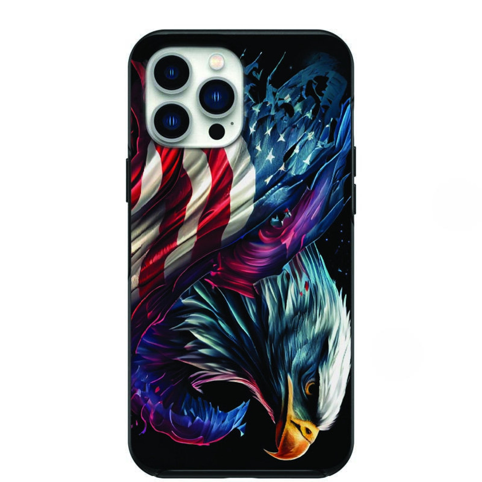 Usa Flag Majestic Eagle Phone Case for iPhone 7 8 X XS XR SE 11 12 13 ...