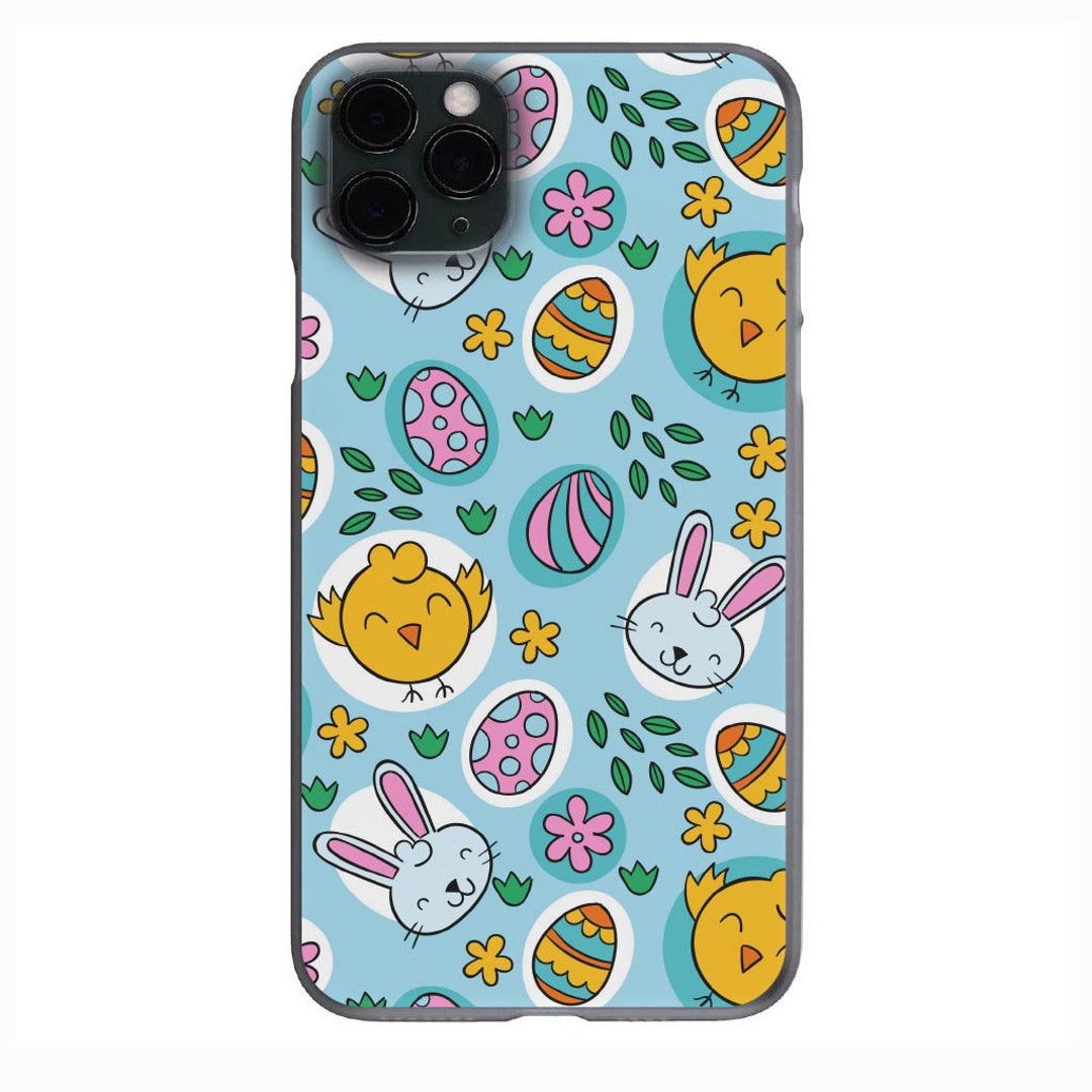 Easter Bunny Colored Eggs and Chicks Phone Case for iPhone 7 8 X XS XR ...