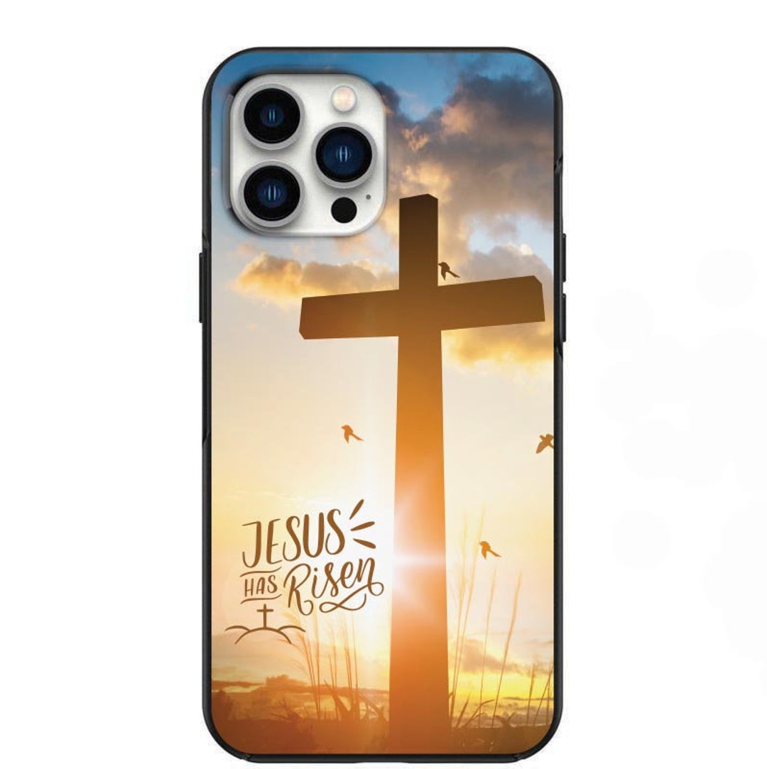 Christian Jesus Has Risen Cross Phone Case for iPhone 7 8 X XS XR SE 11 ...