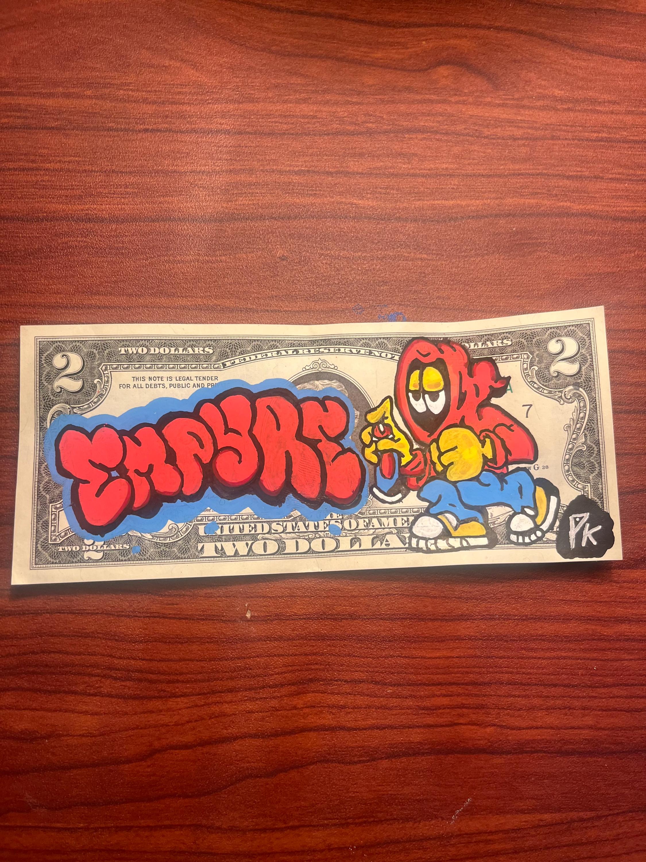 Empyre Graffiti Two Dollar Bill - Etsy