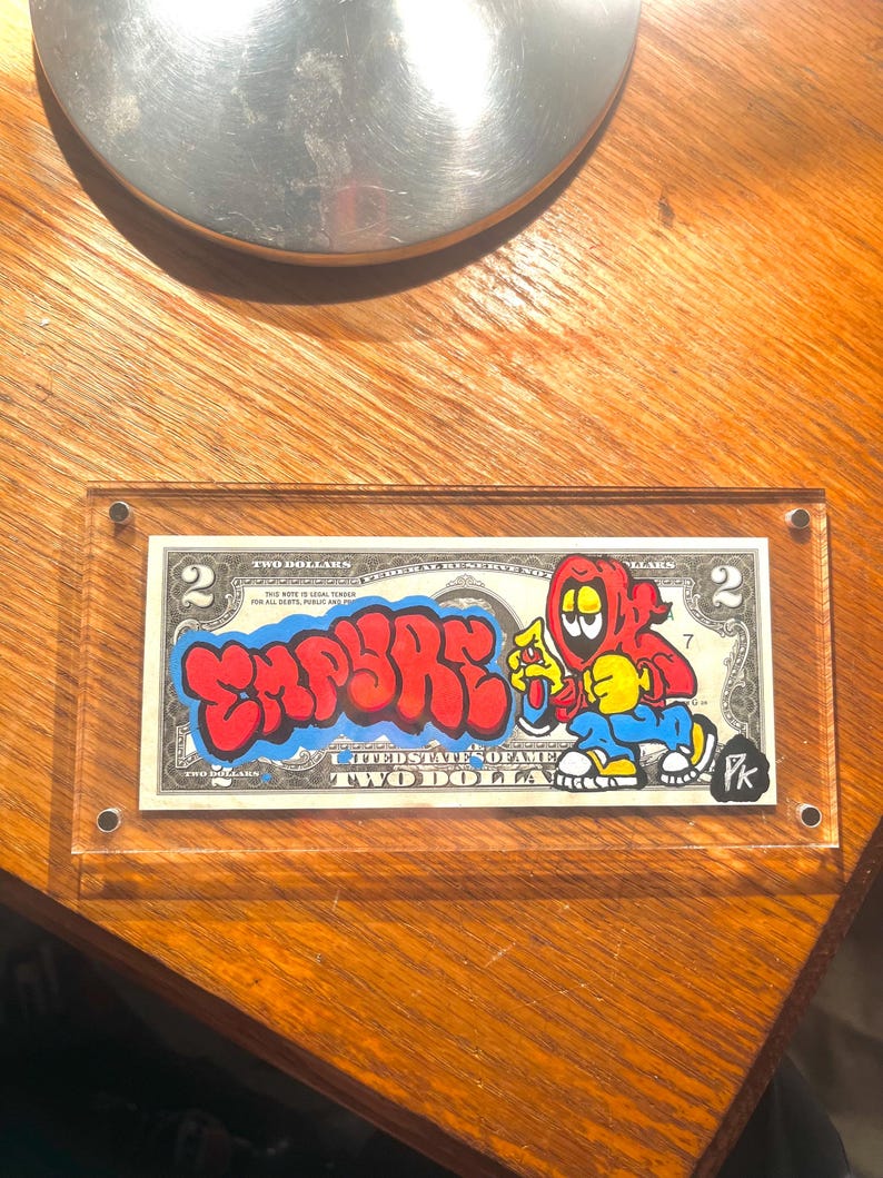 Empyre Graffiti Two Dollar Bill - Etsy