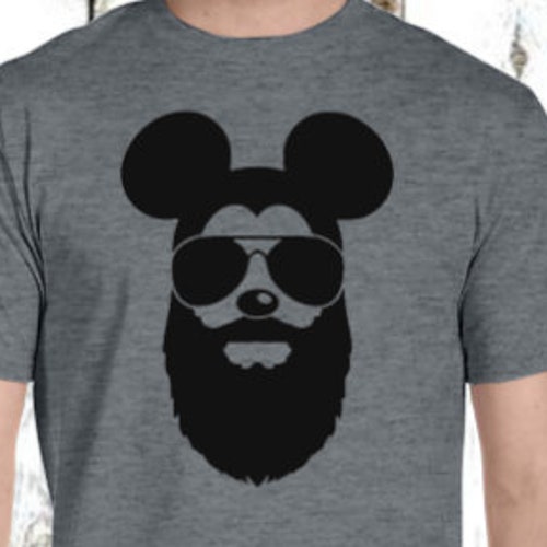 Bearded Mickey Cotton Shirt Disney Dad Tee - Etsy