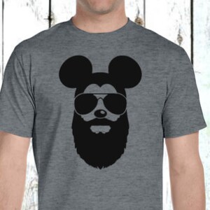 Bearded Mickey Cotton Shirt Disney Dad Tee - Etsy