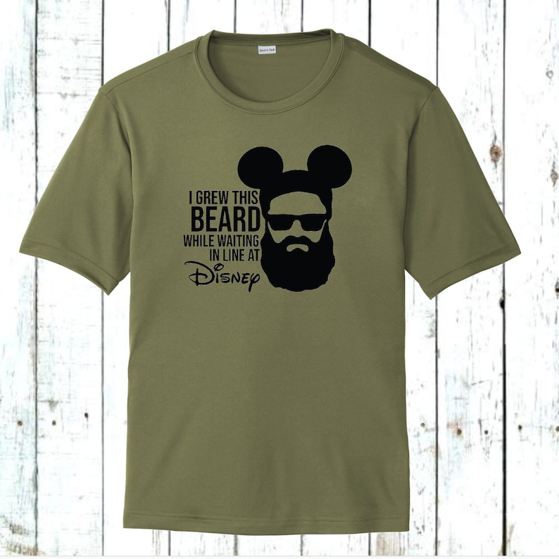 I Grew This Beard Waiting Dri Fit Shirt Disney Dad Tee - Etsy