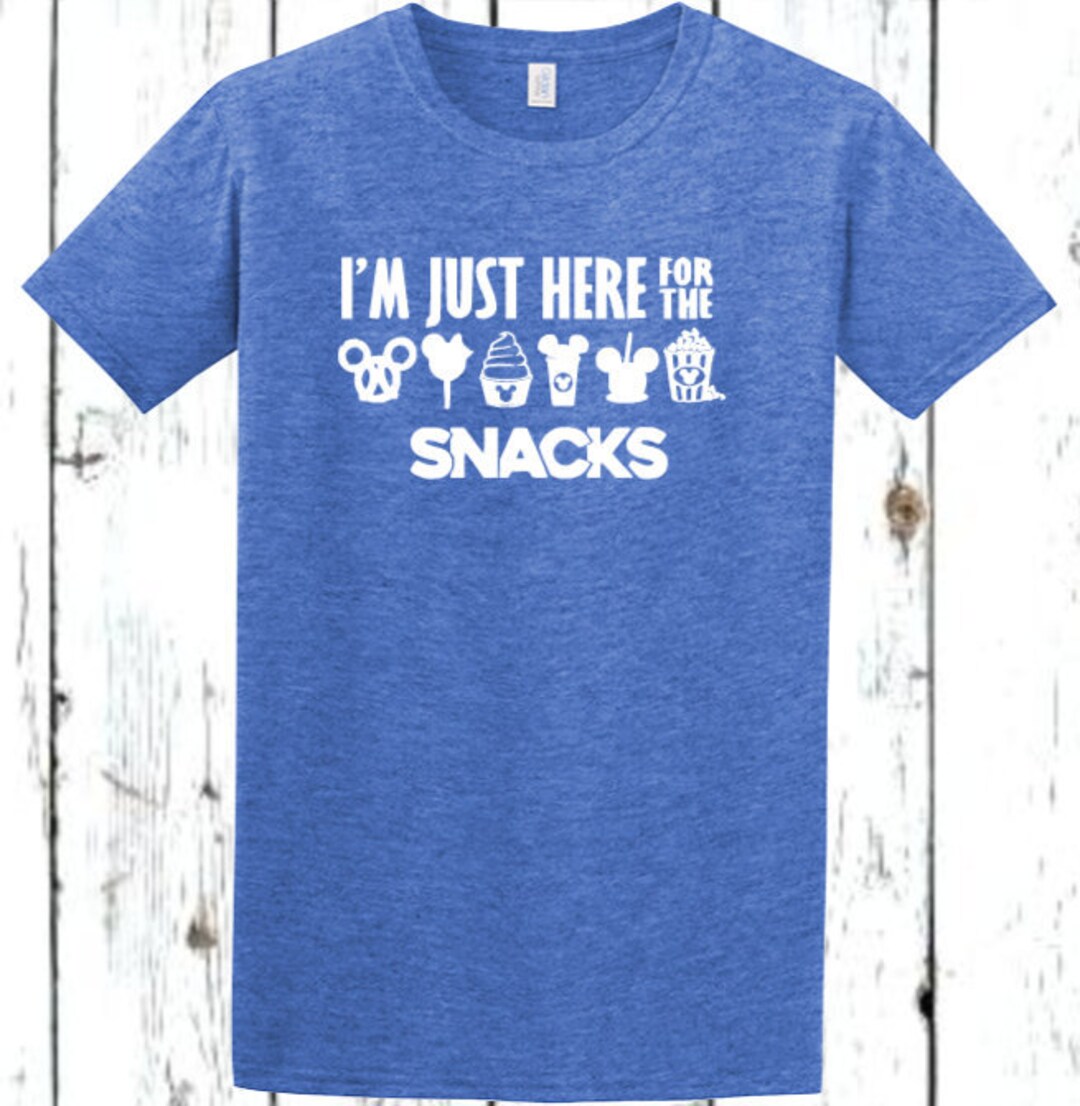 I'm Just Here for the Snacks Soft Cotton Shirt- Youth & Adult Shirt ...