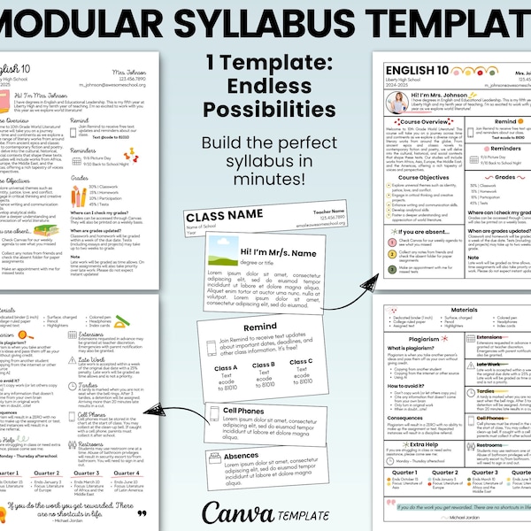 Math Syllabus Template High School - Etsy