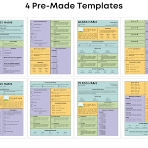Custom Syllabus Template | Modular Syllabus Creator System | Editable ...