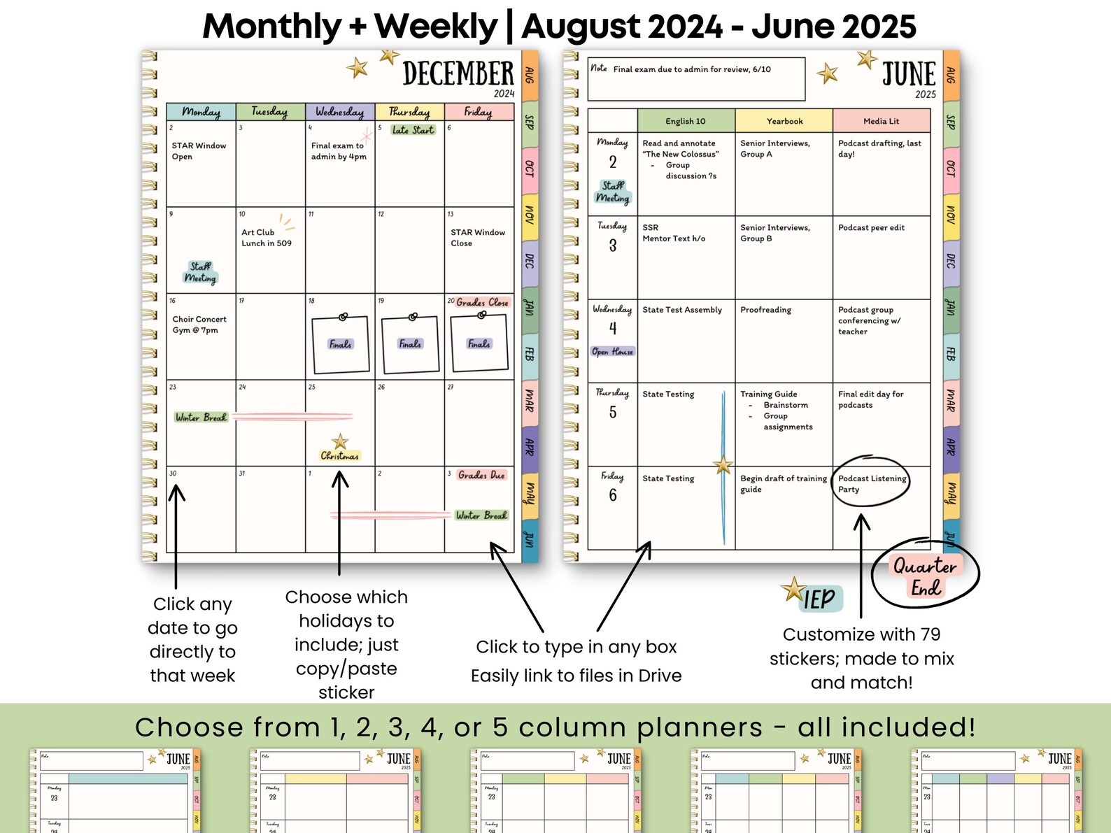 2024-2025 Editable Teacher Planner | Digital and Printable | Google ...